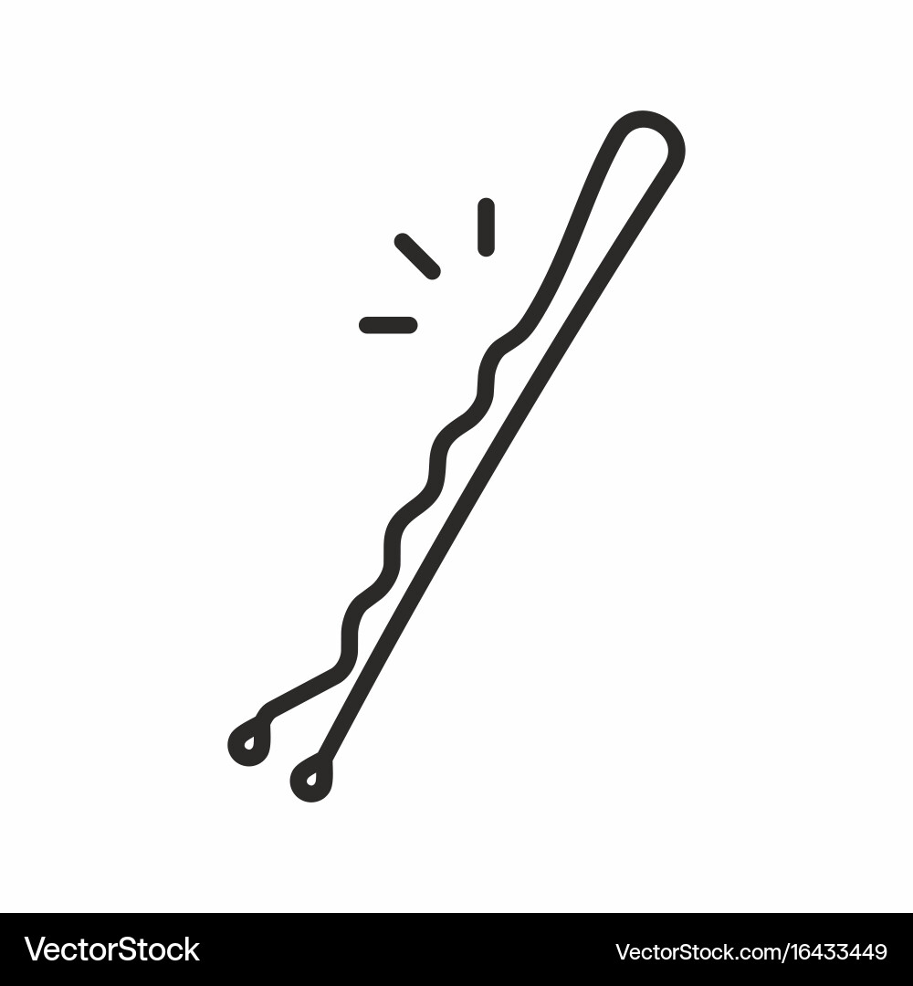 Elegant Hairpin Icon Royalty Free Vector Image