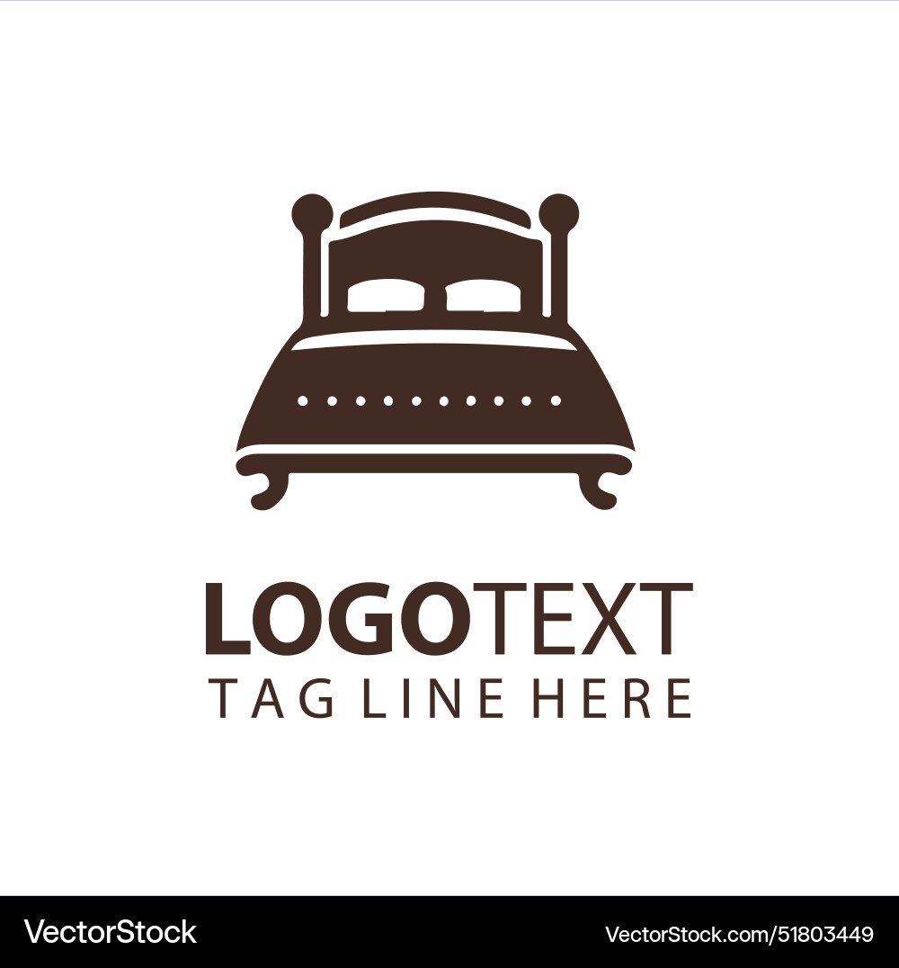 Furniture bed logo Royalty Free Vector Image - VectorStock