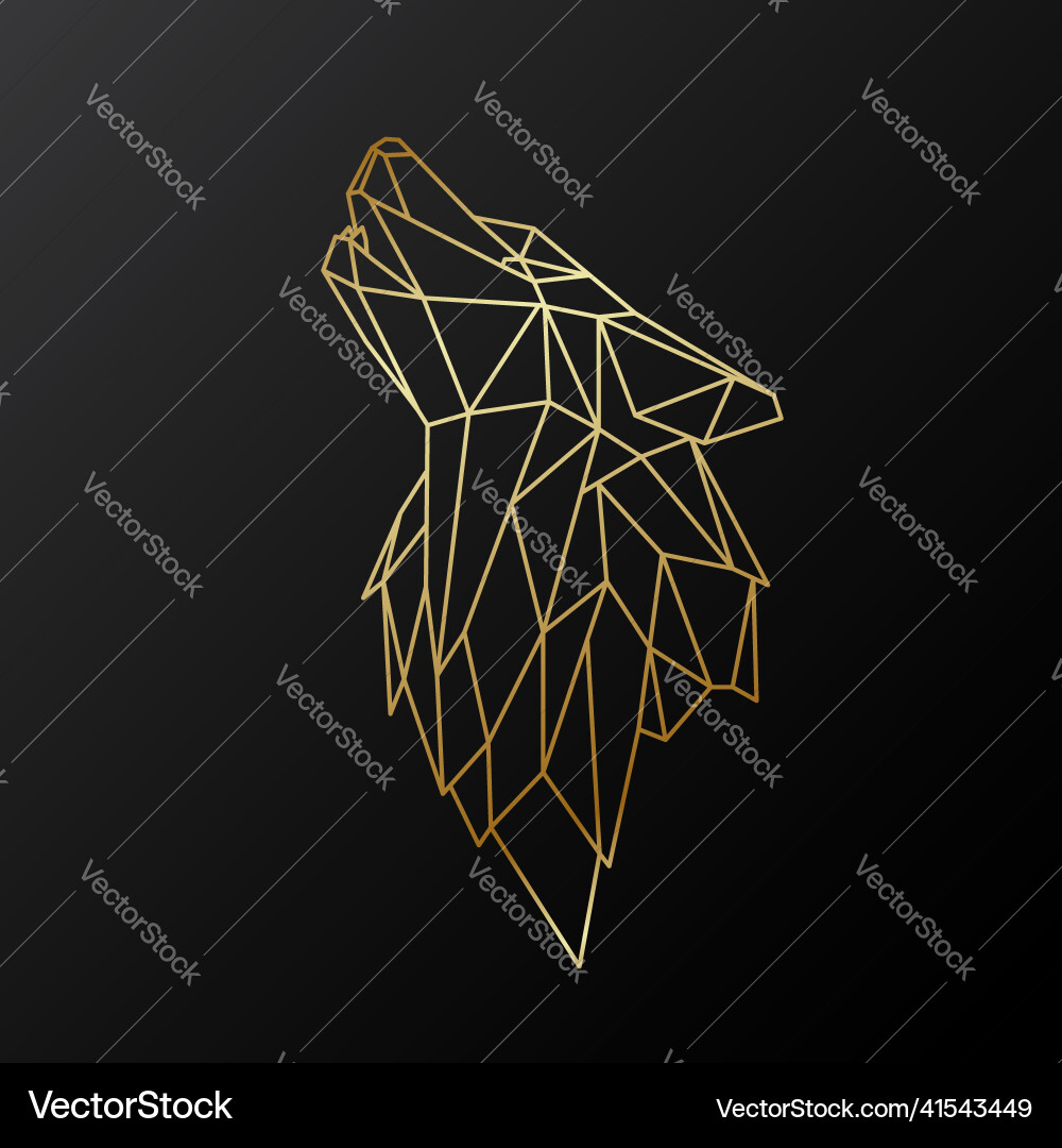 Geometric Wolf Howling