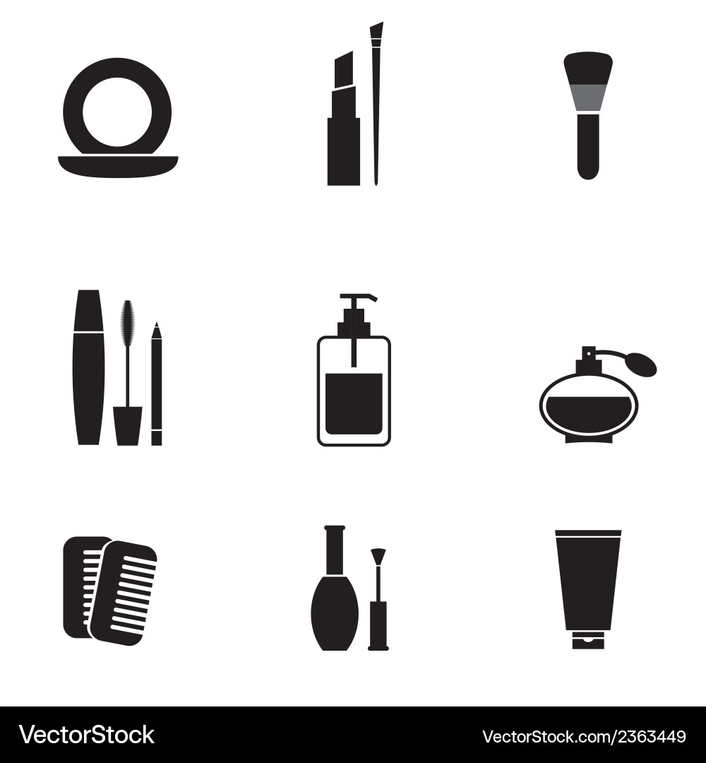 Makeup Icon Set Royalty Free Vector Image - VectorStock