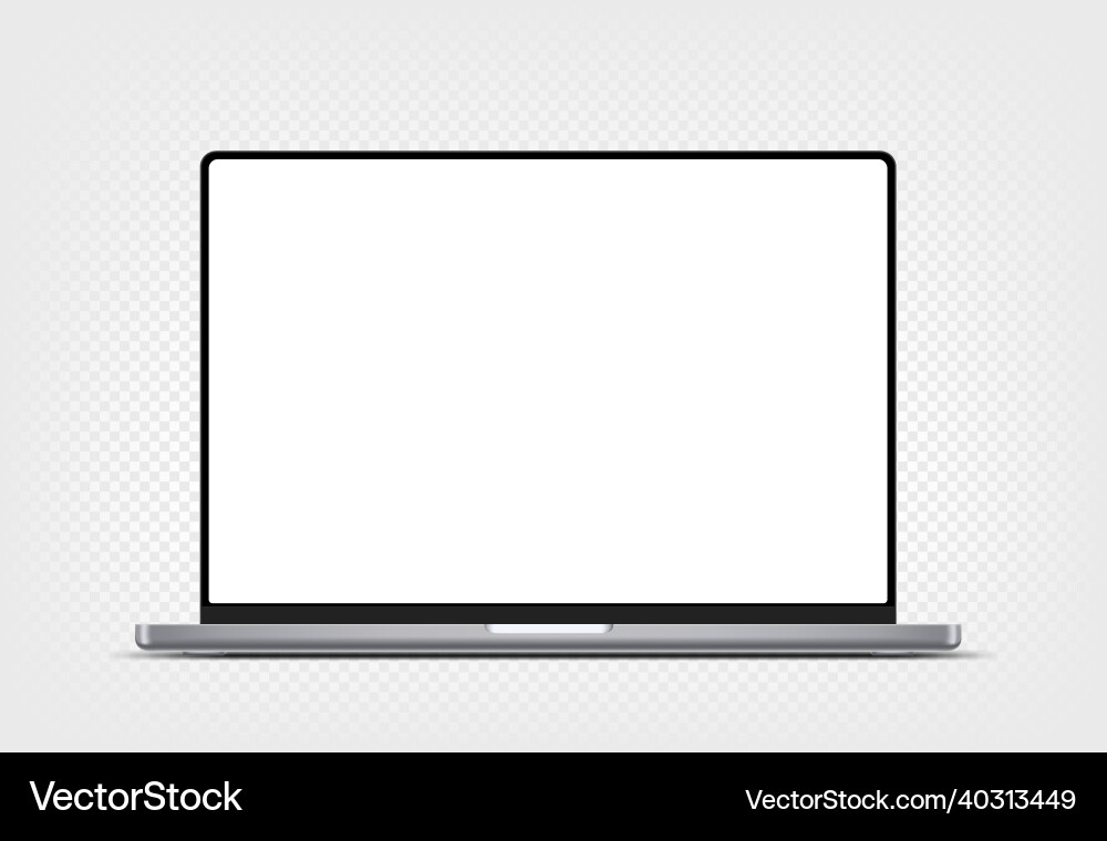 Modern thin frame laptop computer 3d mockup Vector Image
