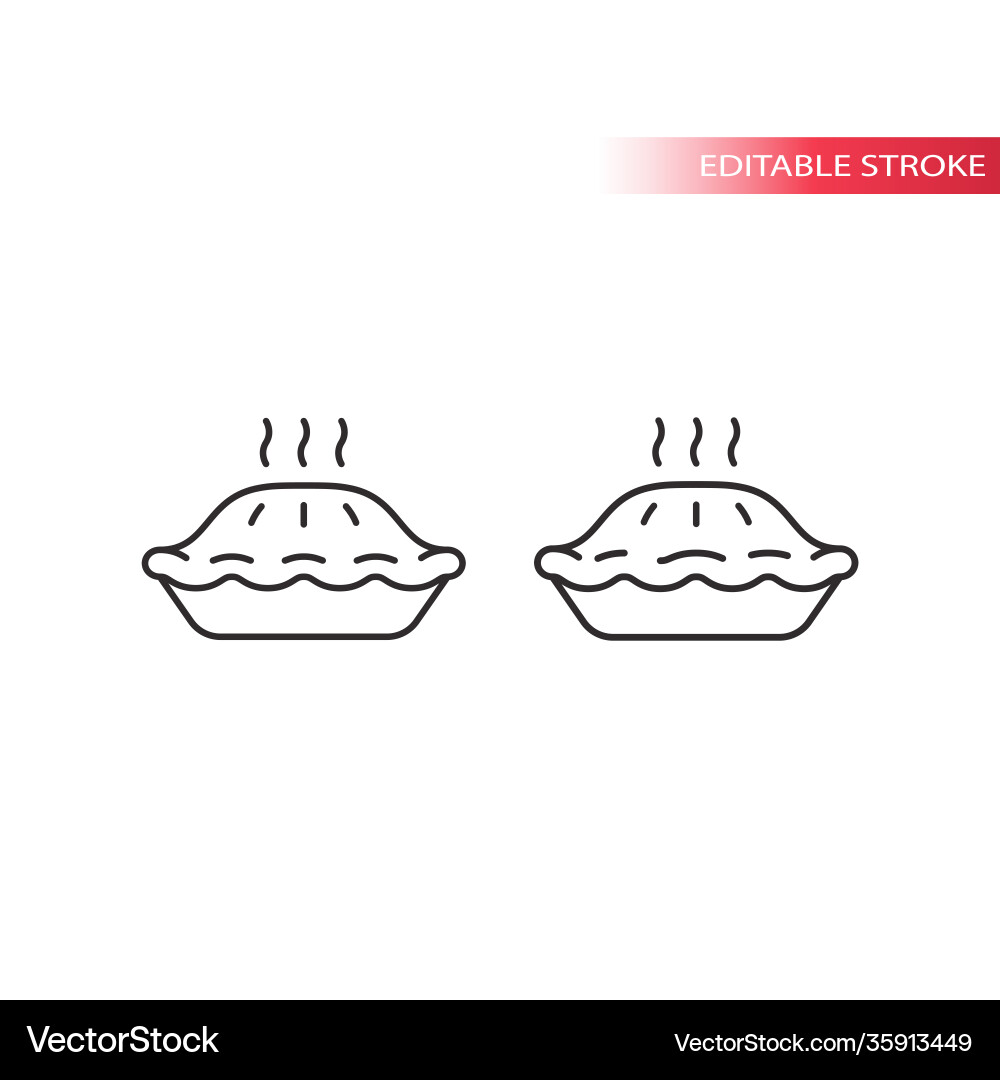 Pie simple line icon Royalty Free Vector Image