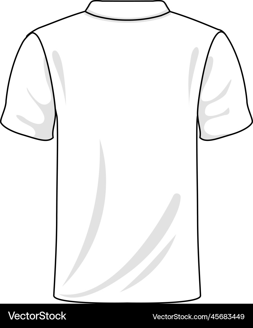 T-shirt design template back view male apparel Vector Image
