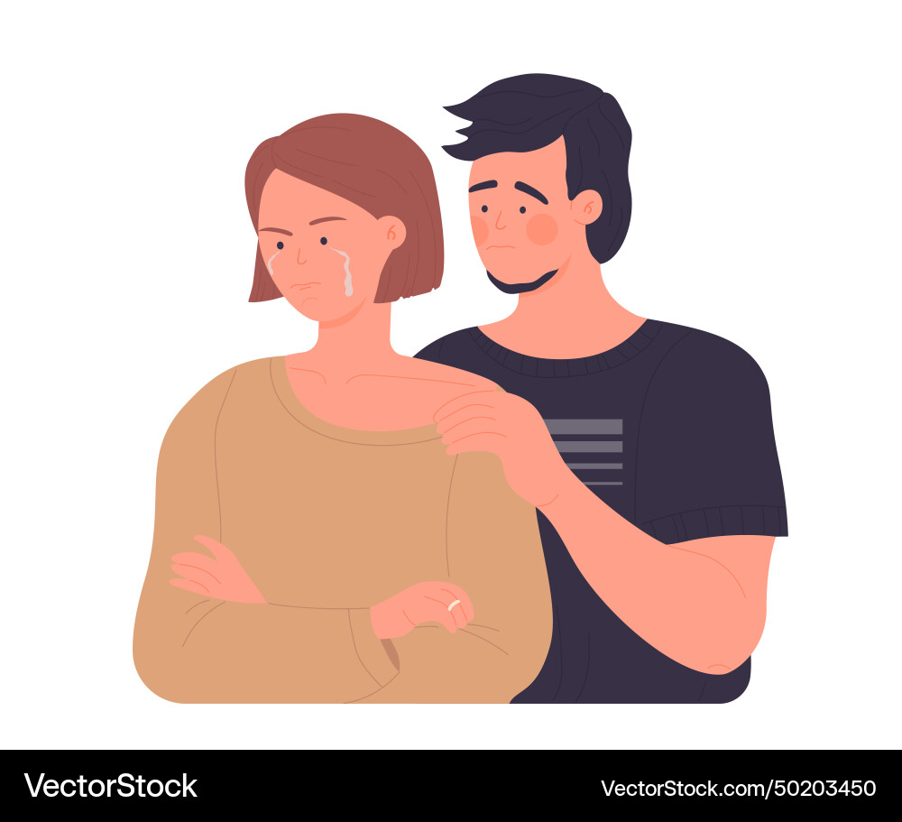 Couple conflict problem solving Royalty Free Vector Image