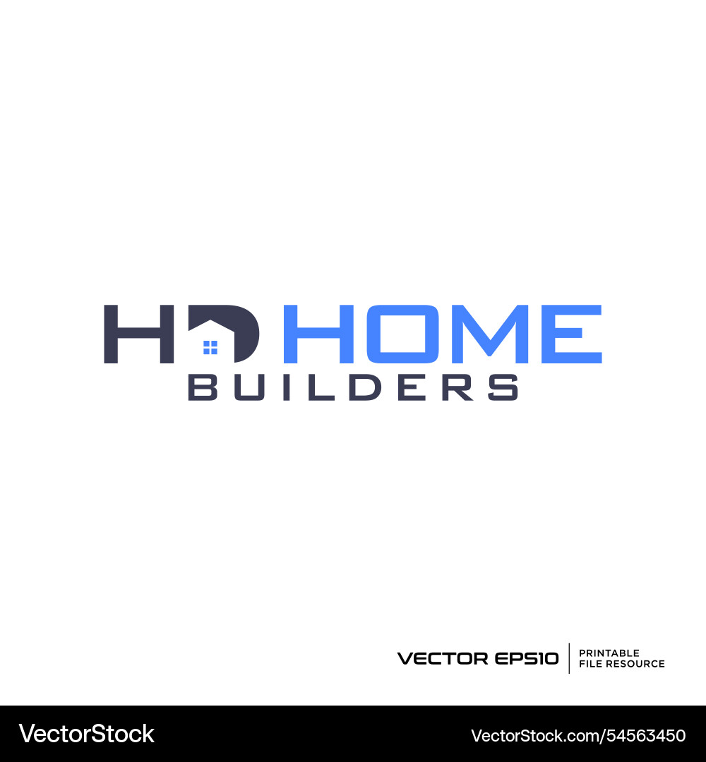 D home logo design Royalty Free Vector Image - VectorStock