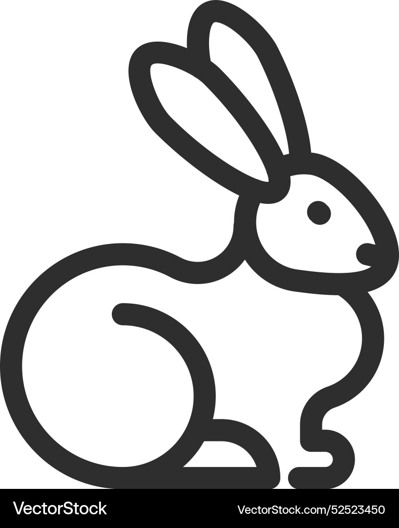 Rabbit icon bunny symbol linear hare sign Vector Image