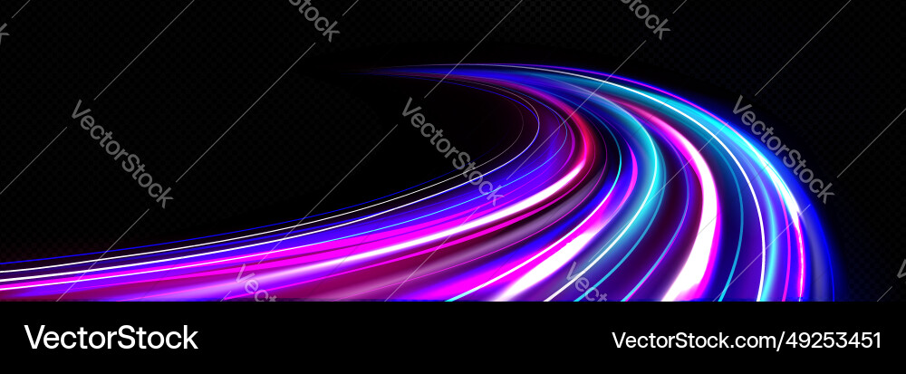 Fast speed light effect on black background Vector Image