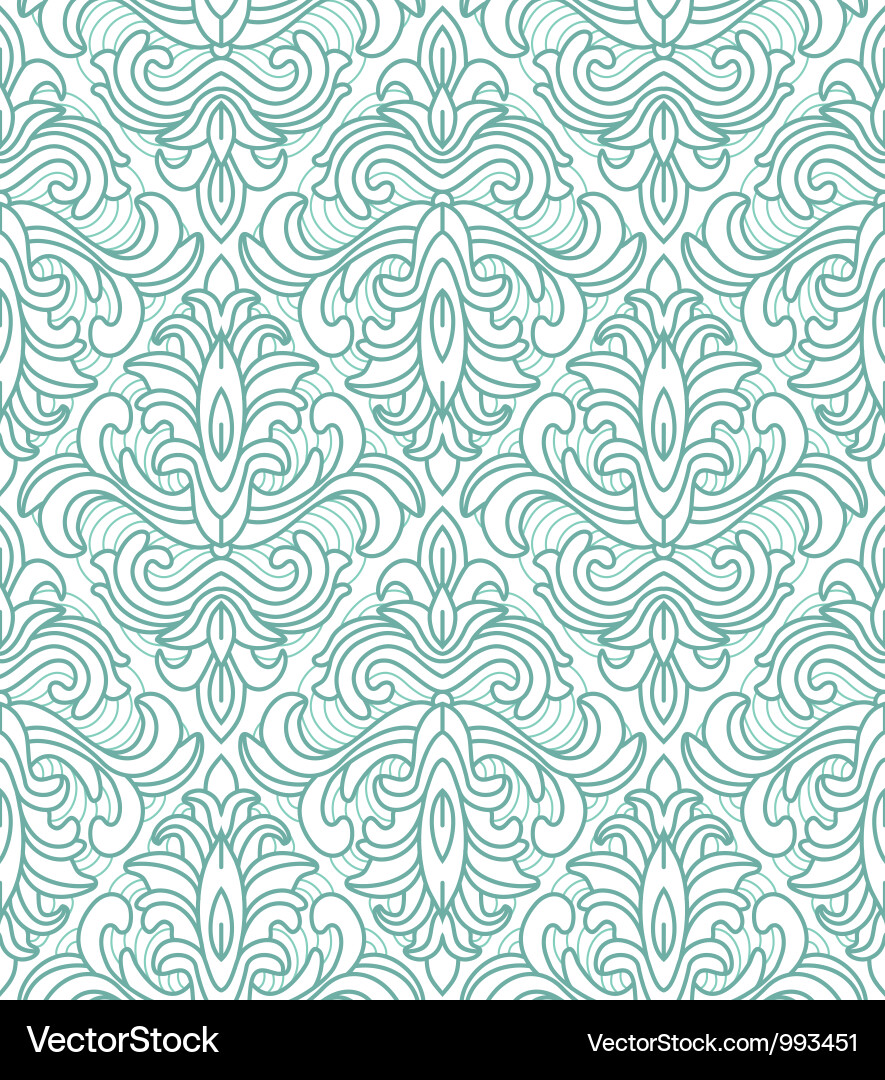 Floral Baroque Wallpaper Pattern Royalty Free Vector Image