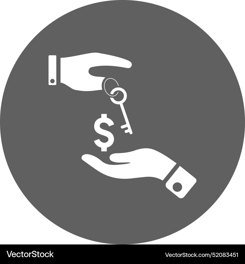 Key leasing rent icon Royalty Free Vector Image