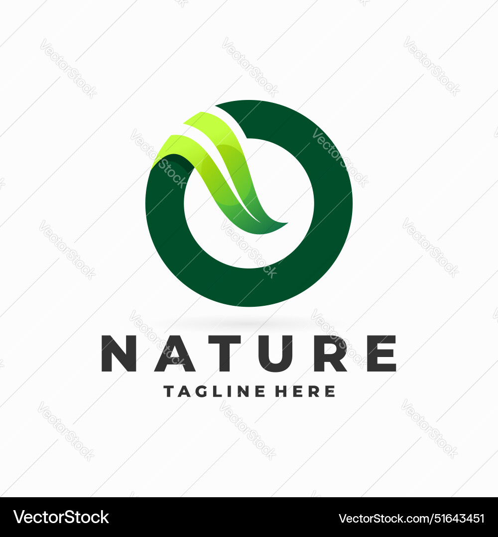 Leaf letter o logo Royalty Free Vector Image - VectorStock