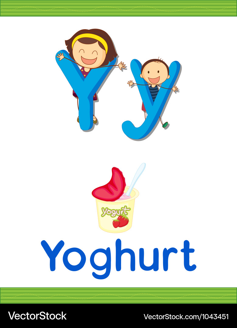 Learning alphabet y Royalty Free Vector Image - VectorStock
