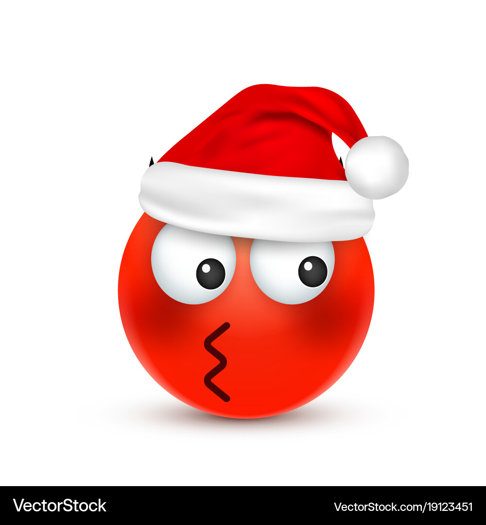 Smileyemoticon red emoji face with emotions Vector Image