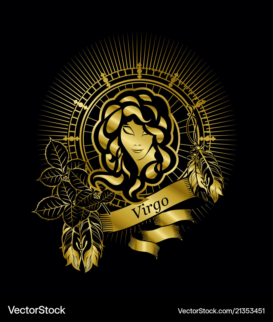 Virgo zodiac sign Royalty Free Vector Image - VectorStock
