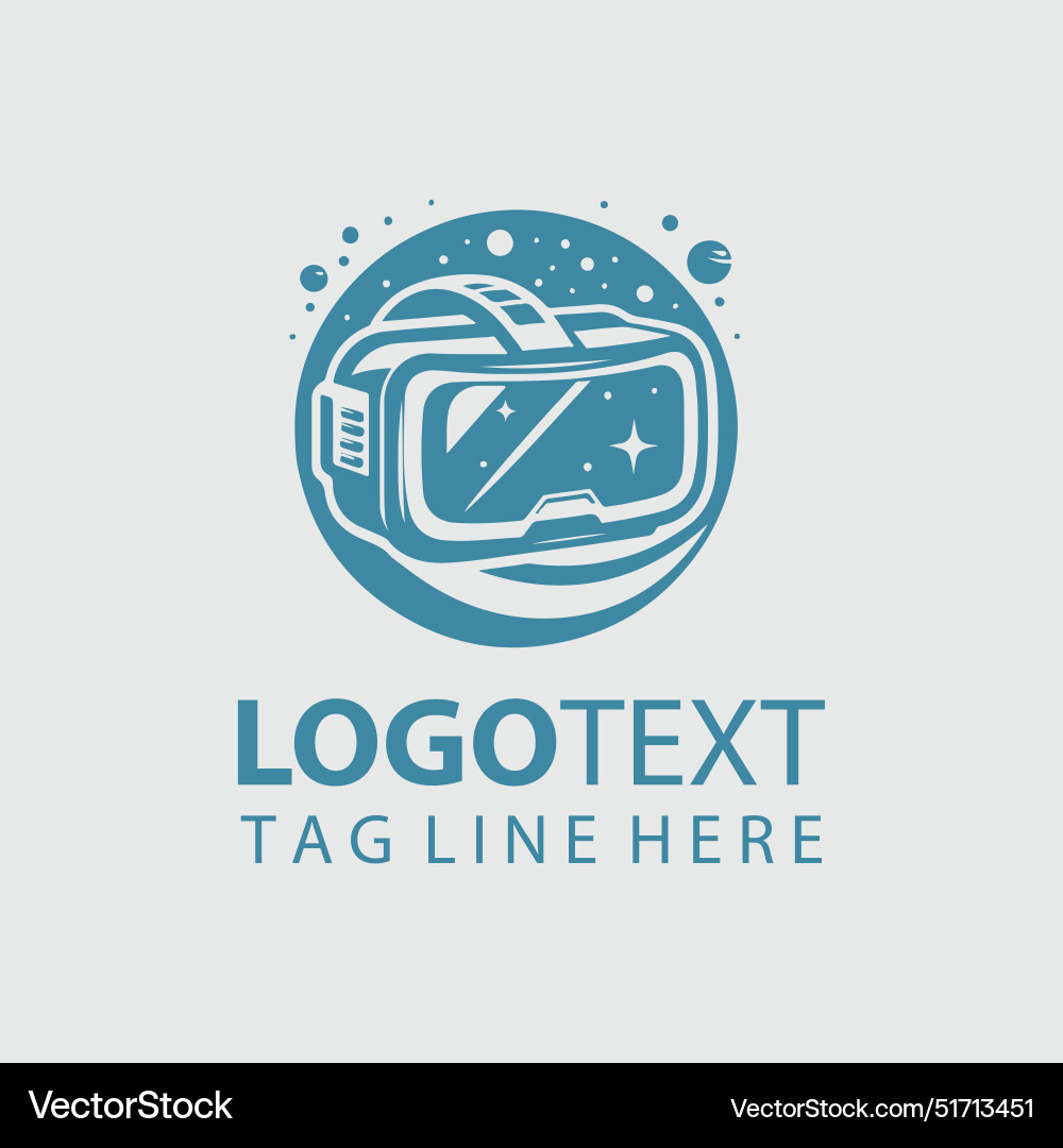 Virtual reality logo Royalty Free Vector Image