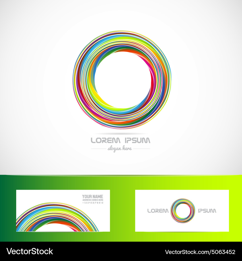 Business logo circle media Royalty Free Vector Image
