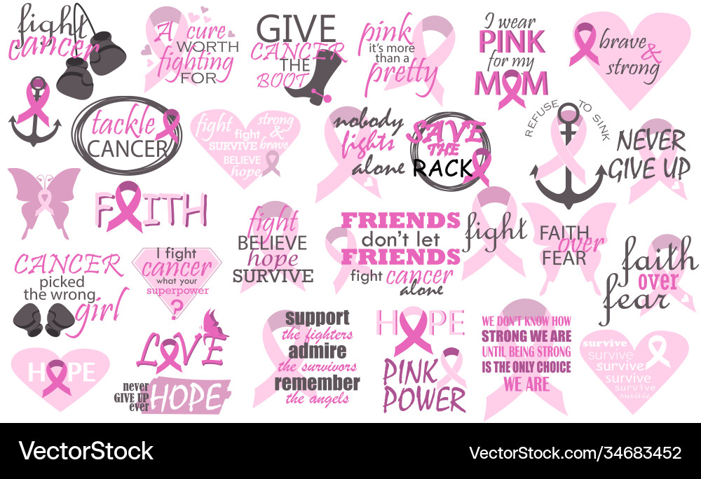 Cancer Slogans Vector Images (over 290)