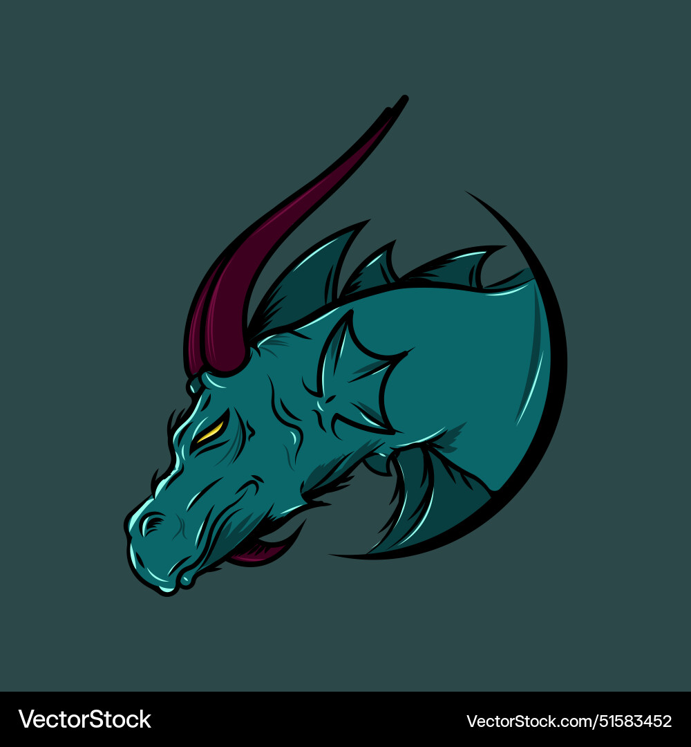 Dragon head Royalty Free Vector Image - VectorStock
