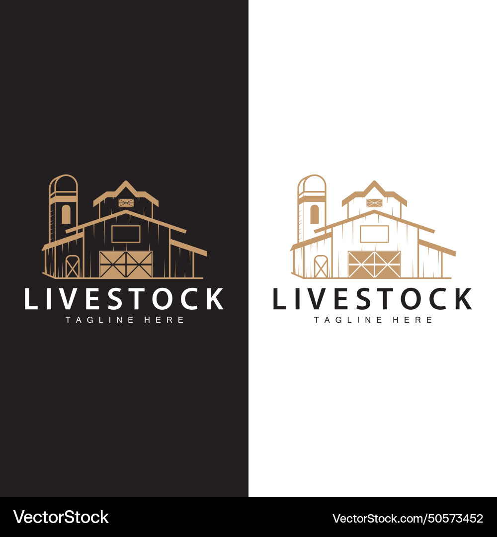 Farm barn logo warehouse simple minimalist Vector Image