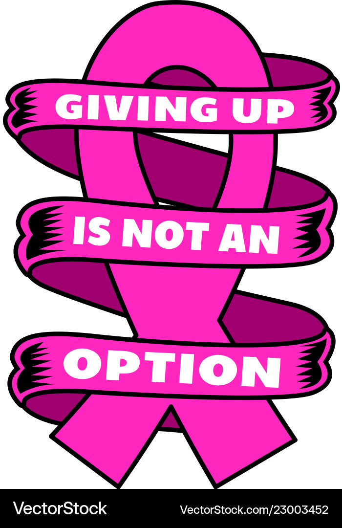Giving up is not an option Royalty Free Vector Image