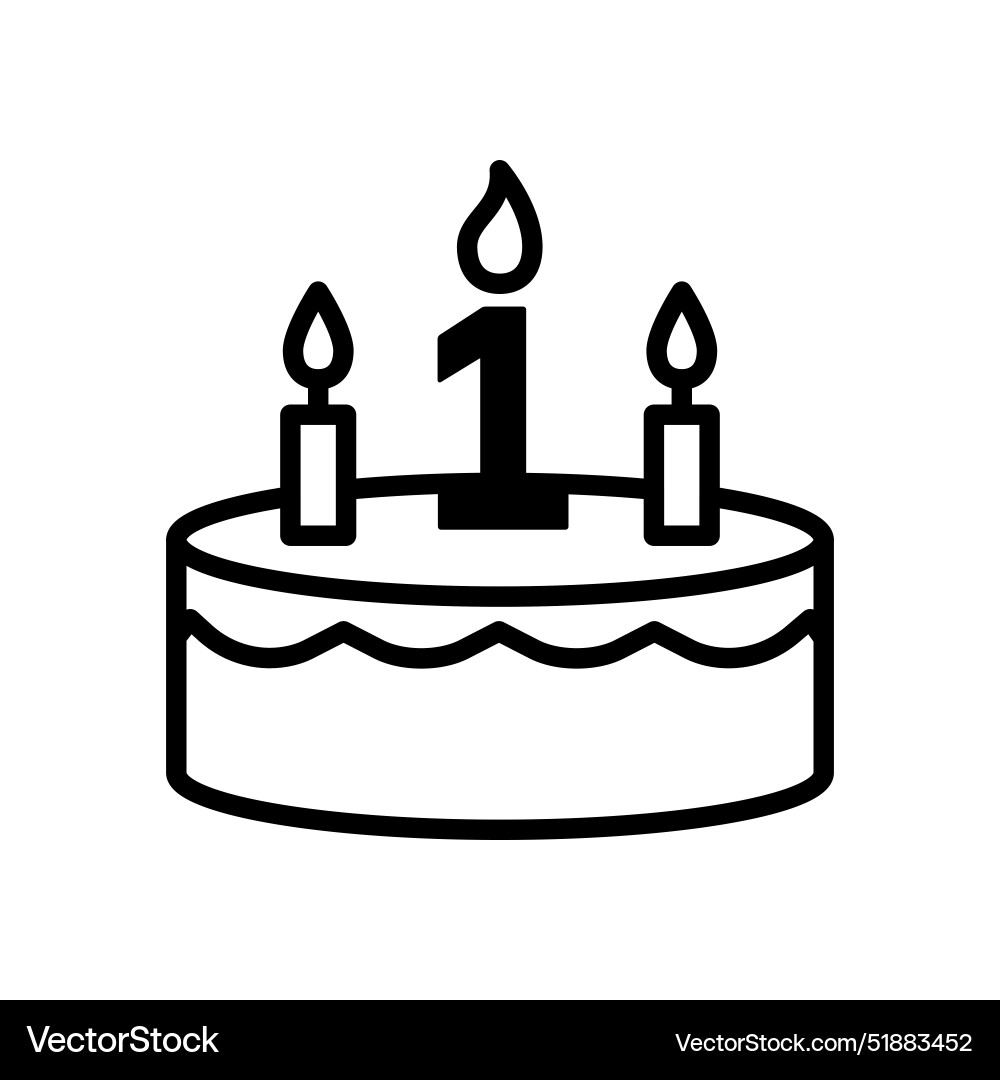 Happy first birthday Royalty Free Vector Image