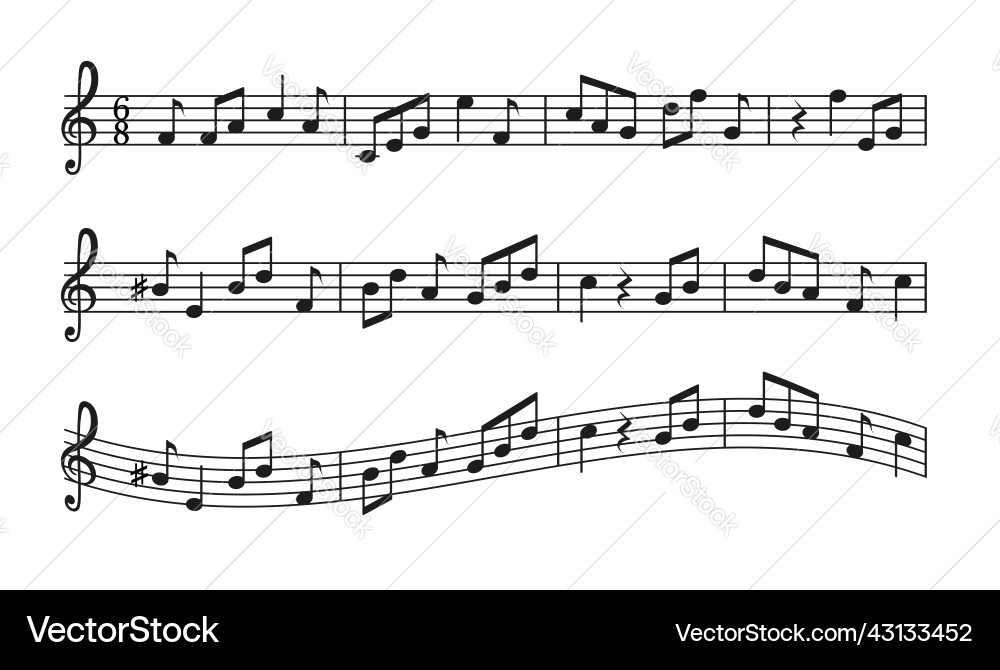 Music Note Icons - Melody & Harmony Royalty Free Vector