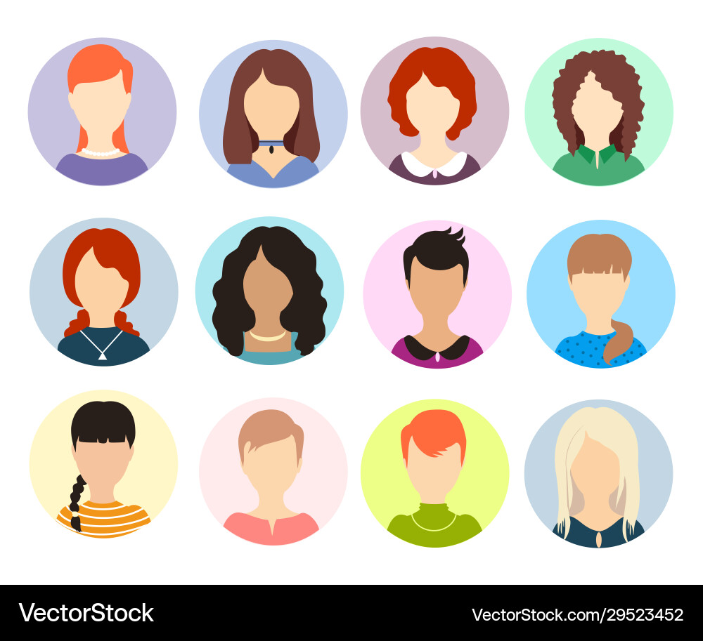 People profiles avatar set Royalty Free Vector Image