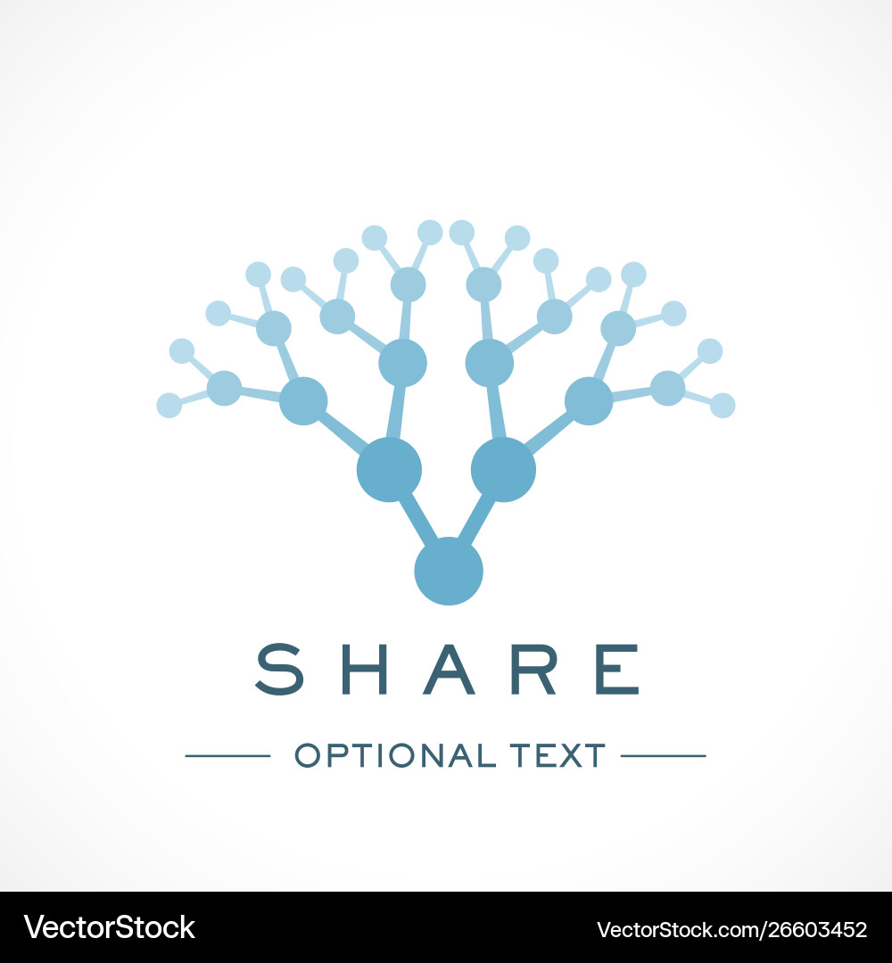 Share logo and text for designs Royalty Free Vector Image