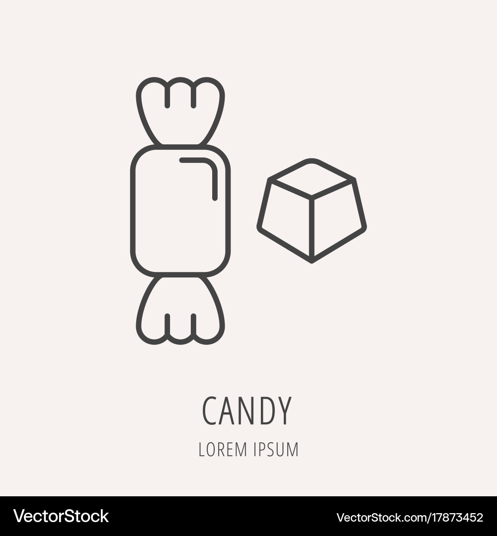 Simple logo template candy Royalty Free Vector Image