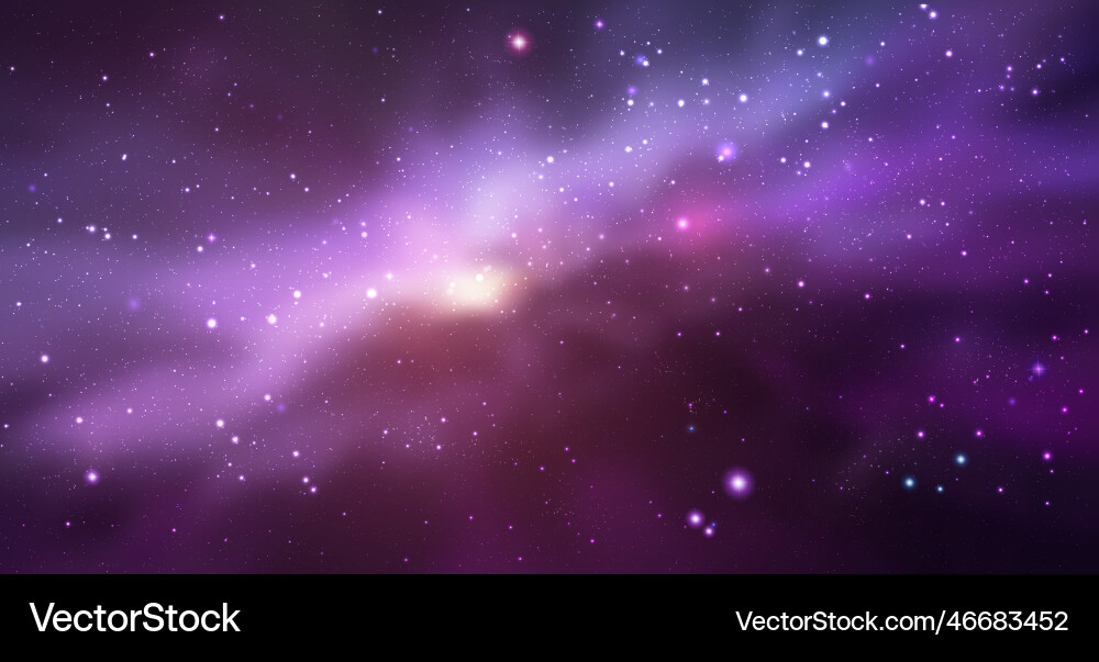 Space background with realistic nebula Royalty Free Vector