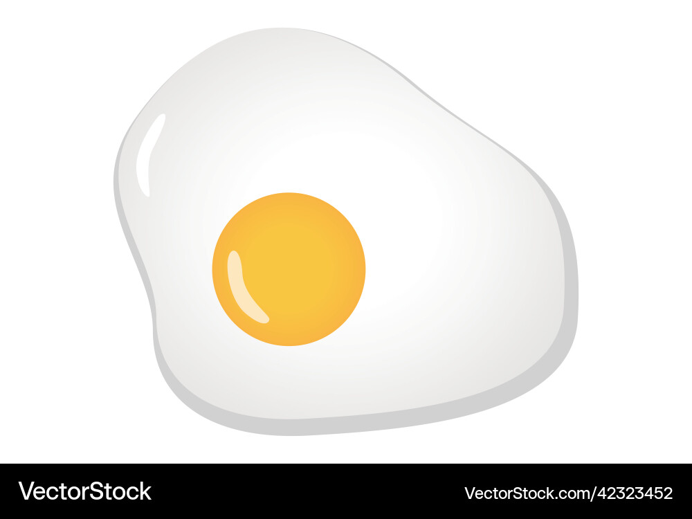Sunny Side Up Egg - Close-Up Royalty Free Vector Image