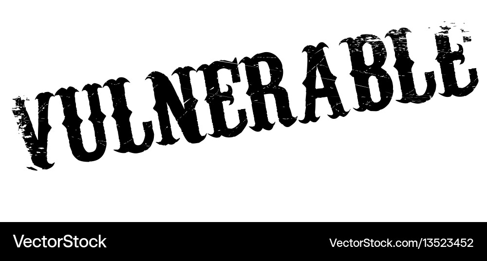 Vulnerable rubber stamp Royalty Free Vector Image