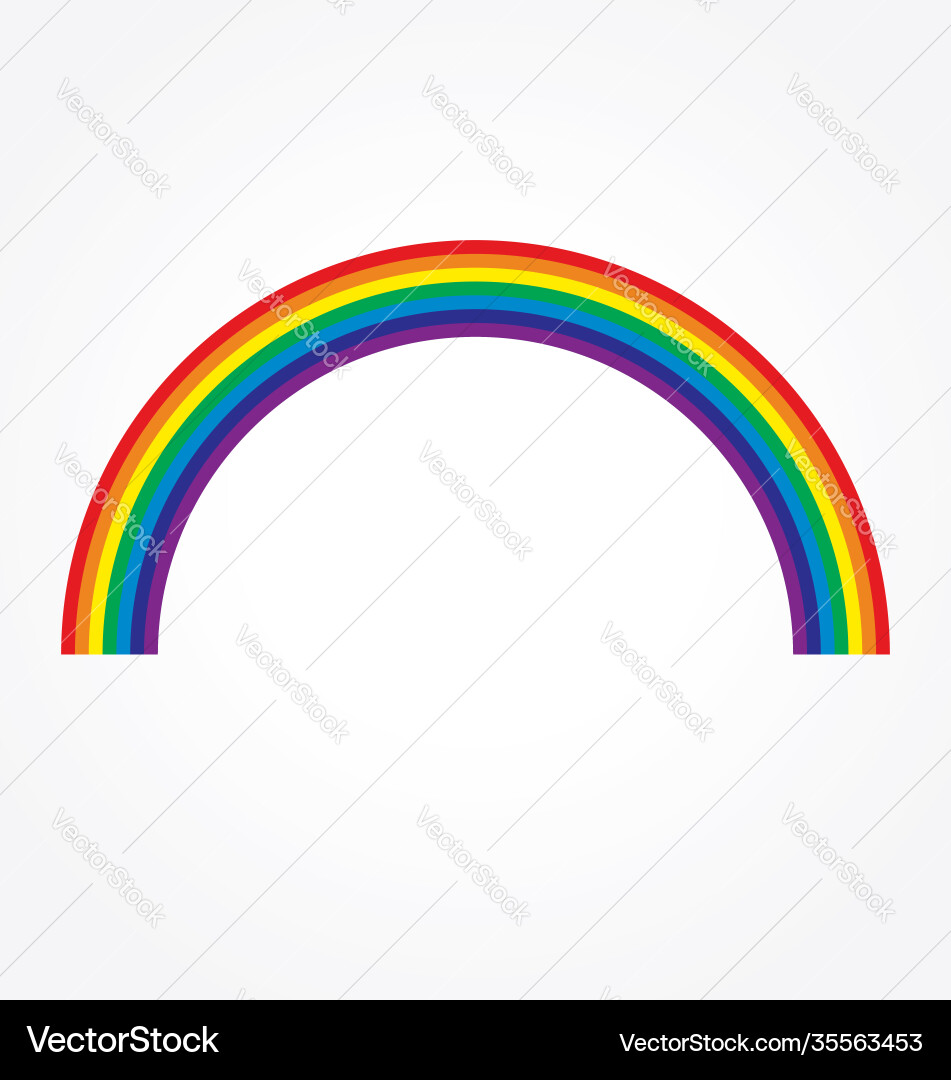 Bright Rainbow Arc Royalty Free Vector Image - VectorStock