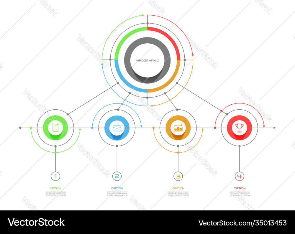 Business circle infographic diagram Royalty Free Vector