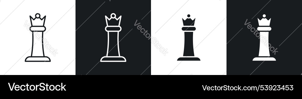 Chess queen icon Royalty Free Vector Image - VectorStock