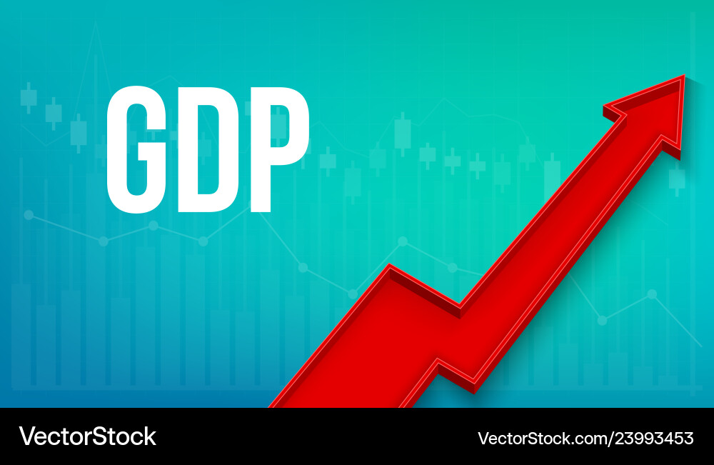 Creative of gdp - gross Royalty Free Vector Image