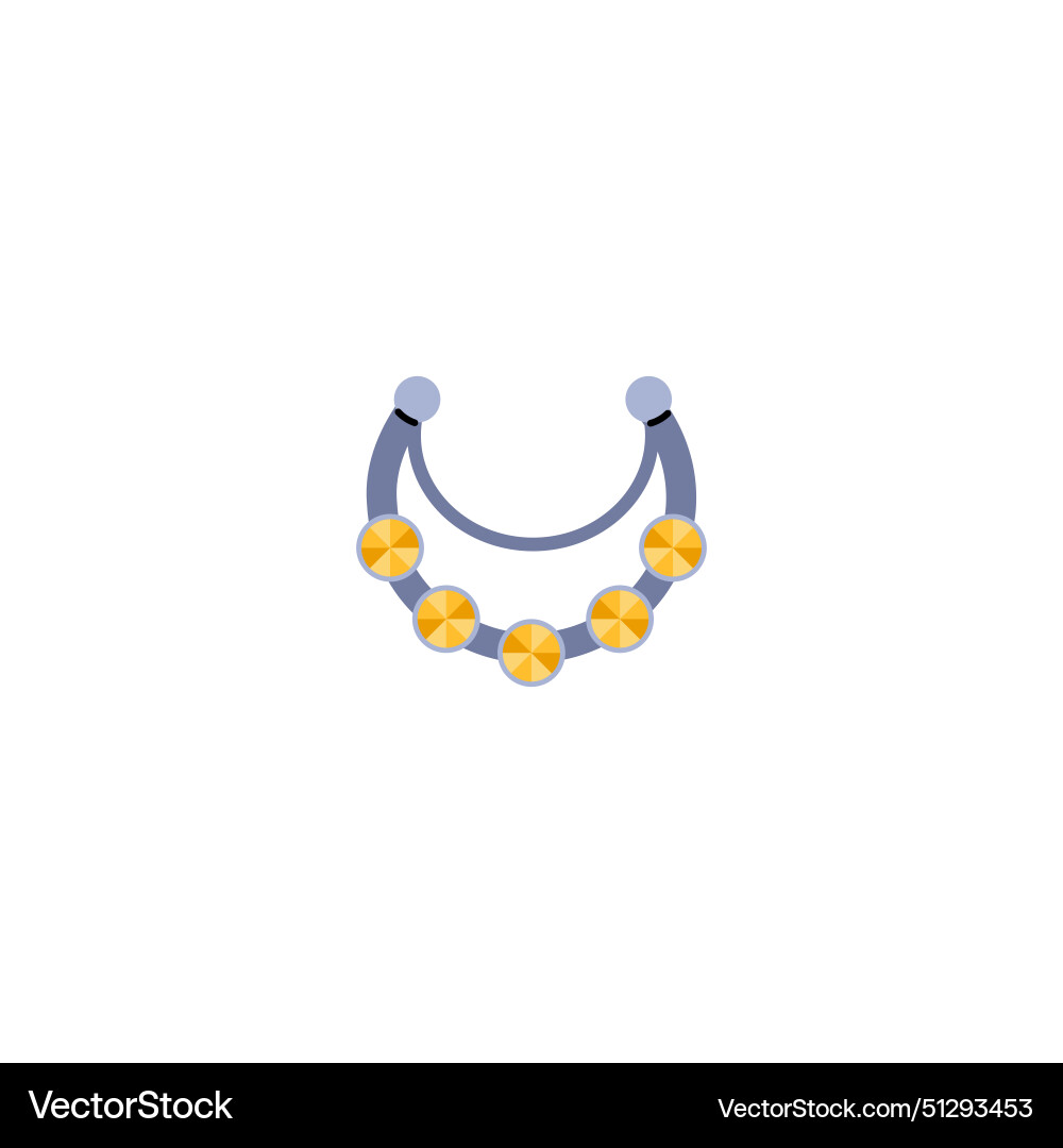 Graphics fashionable nose piercing Royalty Free Vector Image