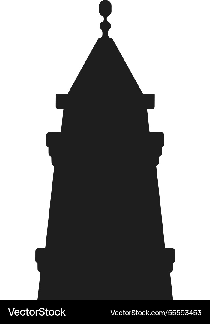 Islamic minaret silhouette - traditional Vector Image