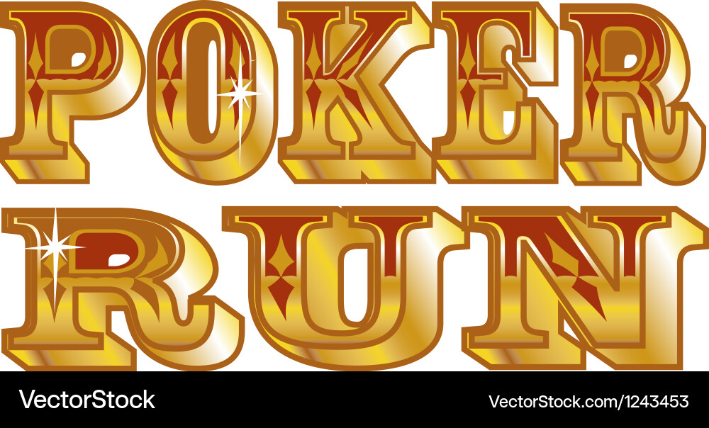 Poker run Royalty Free Vector Image - VectorStock