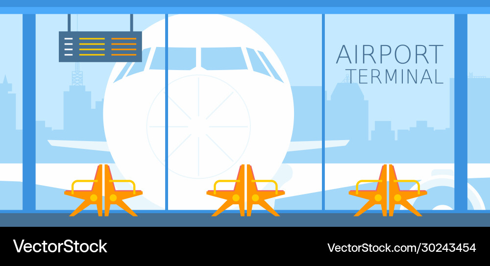 Airport terminal Royalty Free Vector Image - VectorStock