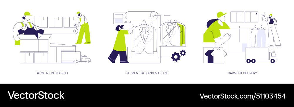 Apparel manufacturing abstract concept Royalty Free Vector