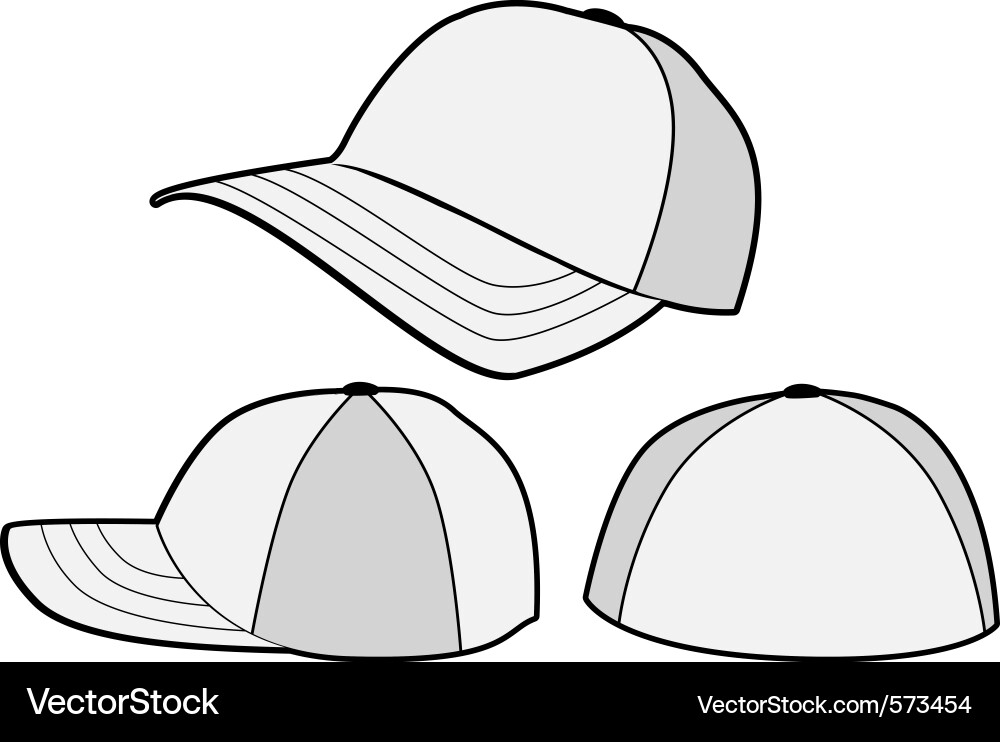 Baseball Cap Template Royalty Free Vector Image