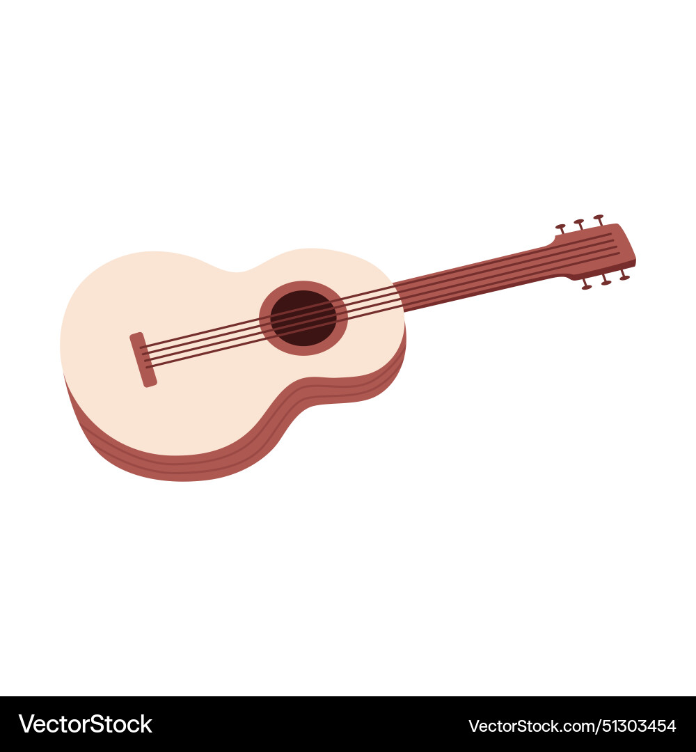 Classical acoustic guitar Royalty Free Vector Image
