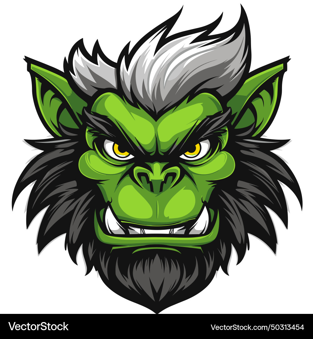 Esport logotype troll icon sticker Royalty Free Vector Image
