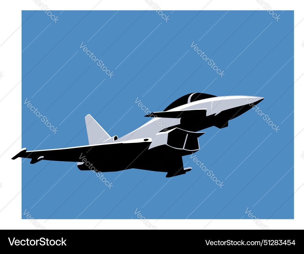 Eurofighter typhoon poster template Royalty Free Vector