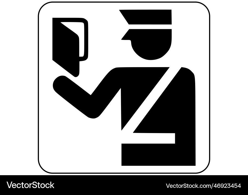 Passport Control Royalty Free Vector Image Vectorstock