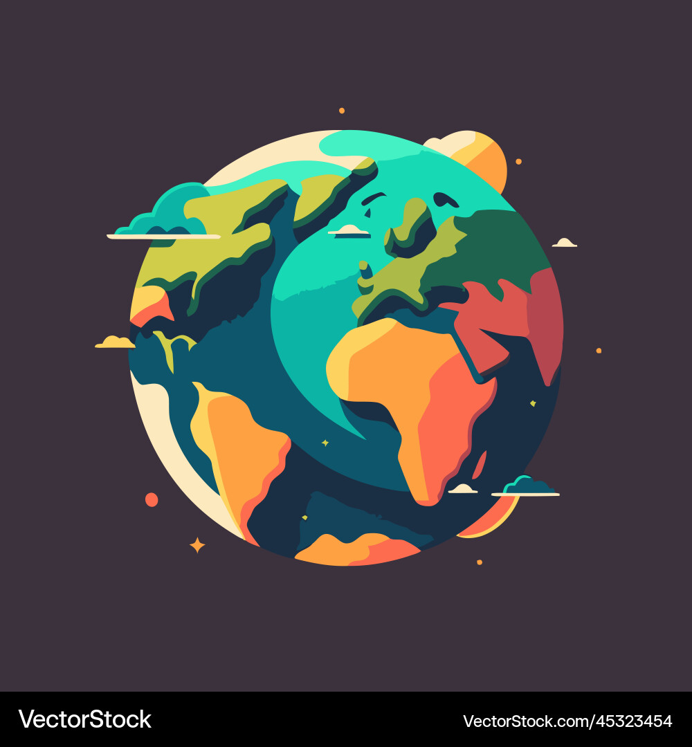 Save planet earth globe low poly design mother Vector Image