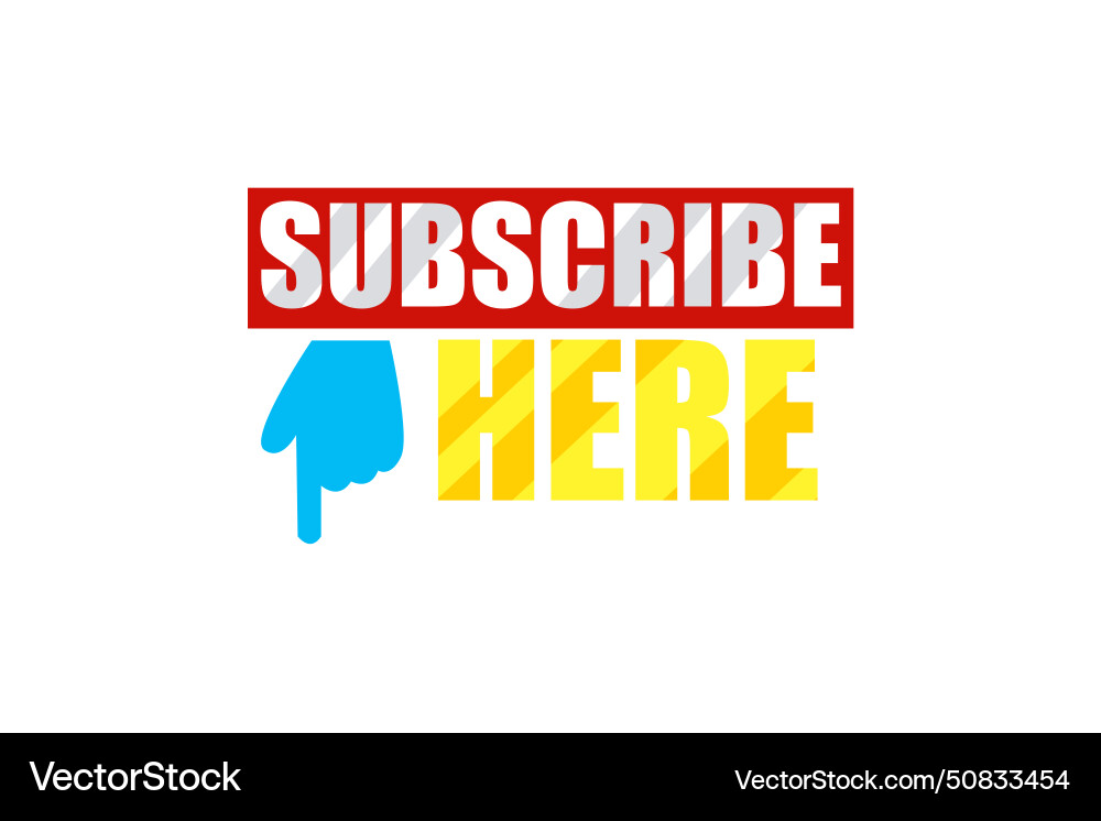 Subscribe social media flat sticker design Vector Image