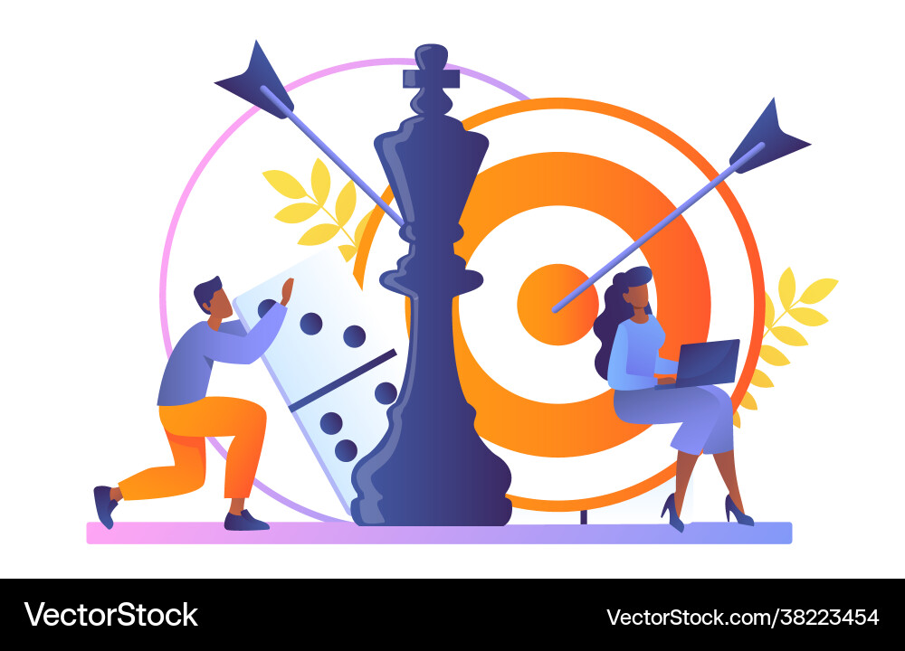 Team achieving a common goal business strategy Vector Image