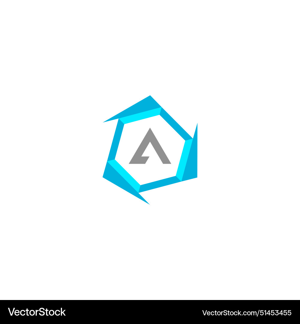 Letter a professional logo icon for tech business Vector Image