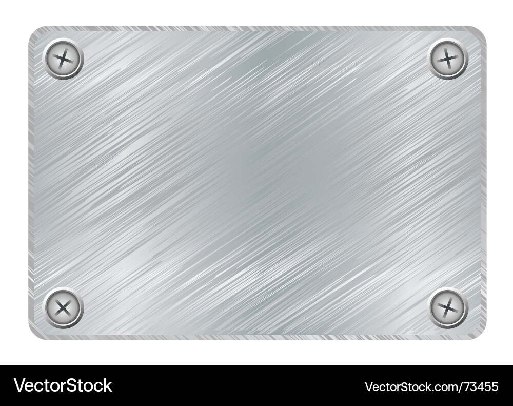Metal plaque Royalty Free Vector Image - VectorStock